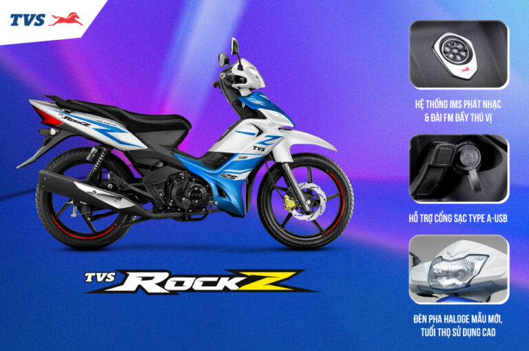 TVS Rockz 125 xe côn tay bán tự động, giá chỉ 25.800.000 đồng